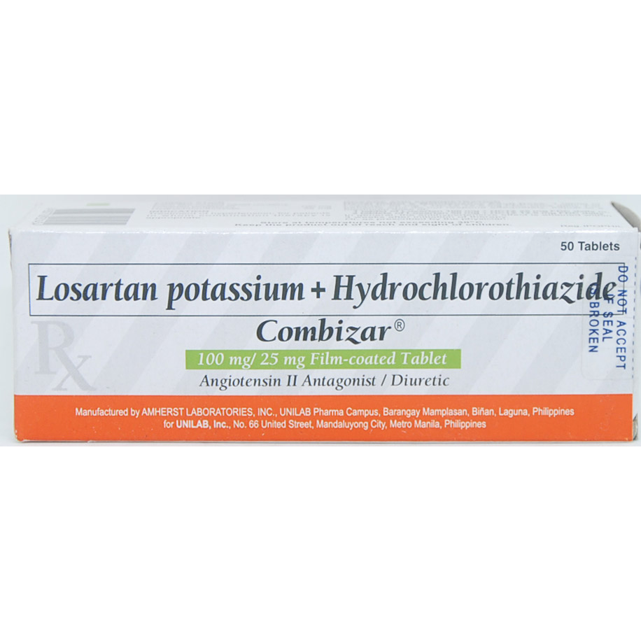 COMBIZAR Losartan Potassium / Hydrochlorothiazide 100mg / 25mg Film ...